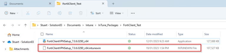 Install FortiClient VPN with Intune – Part 1 – Solution83
